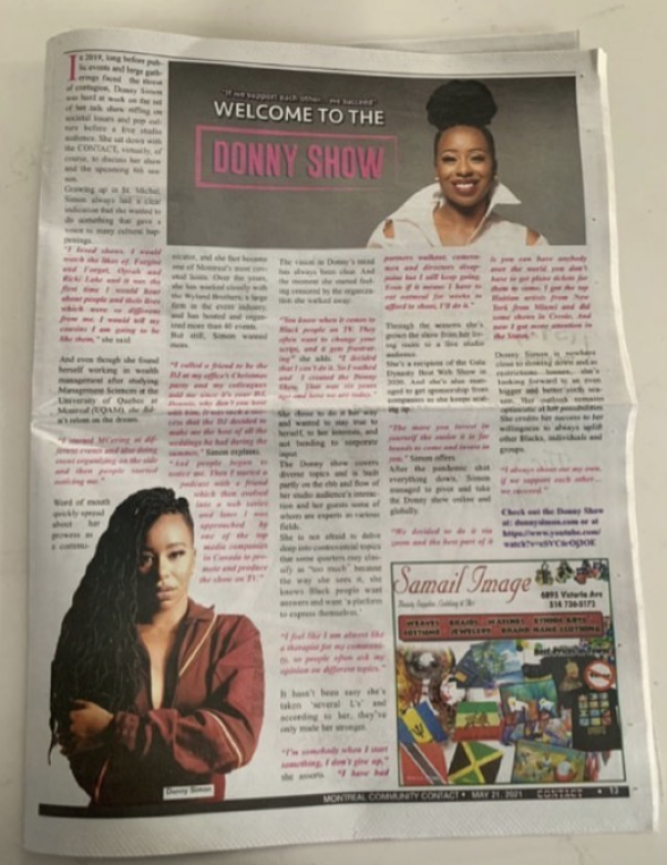 À la une – Donny Show